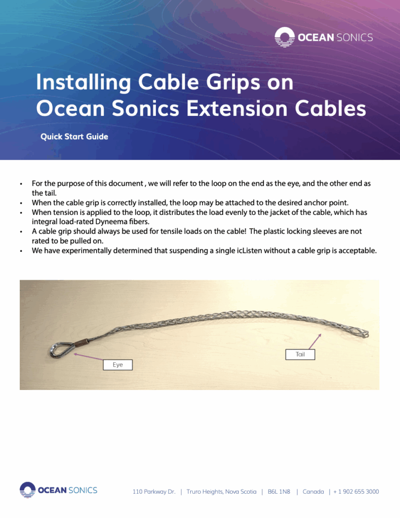 Cable Grips - Ocean Sonics